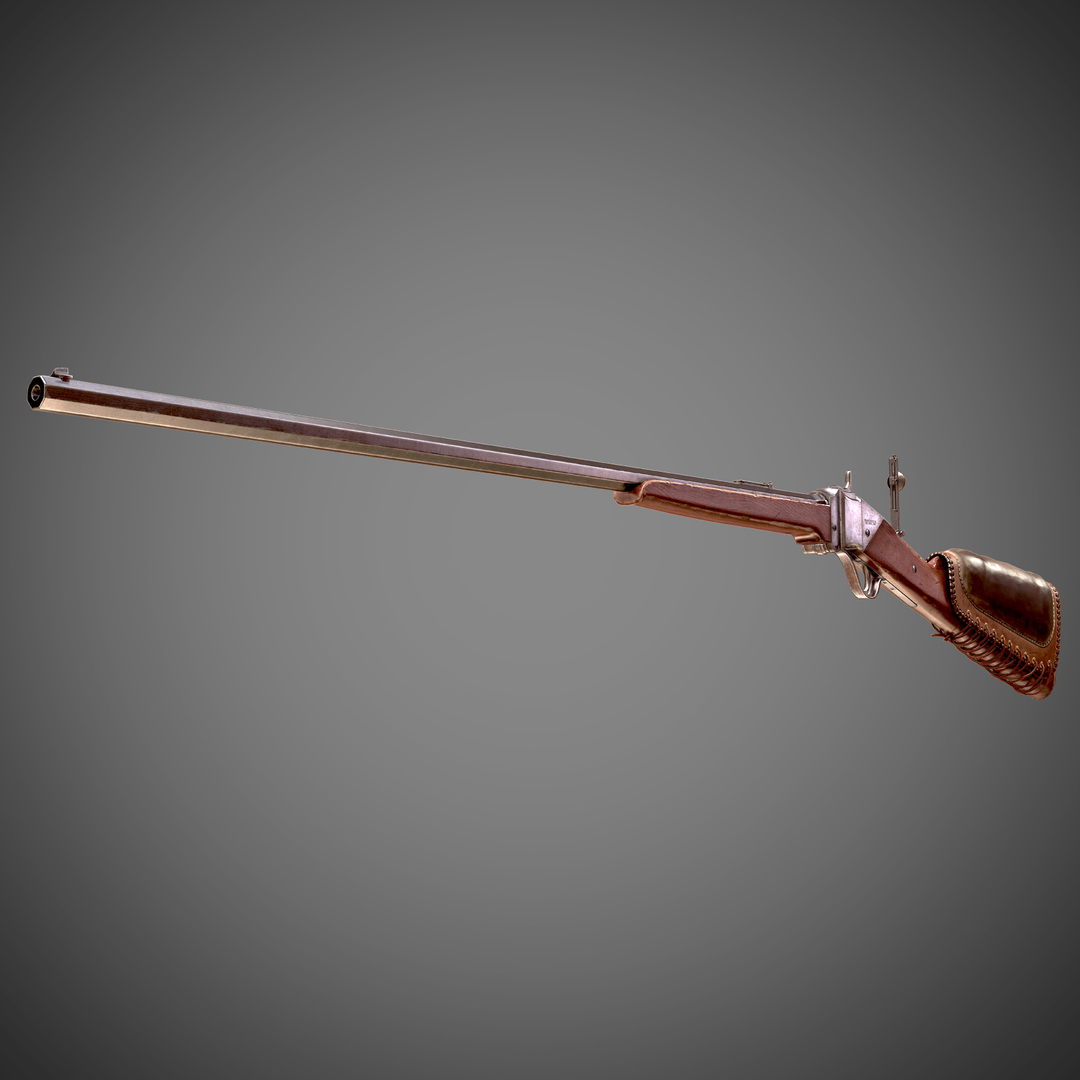 next-gen 1874 sharps rifle 3d model