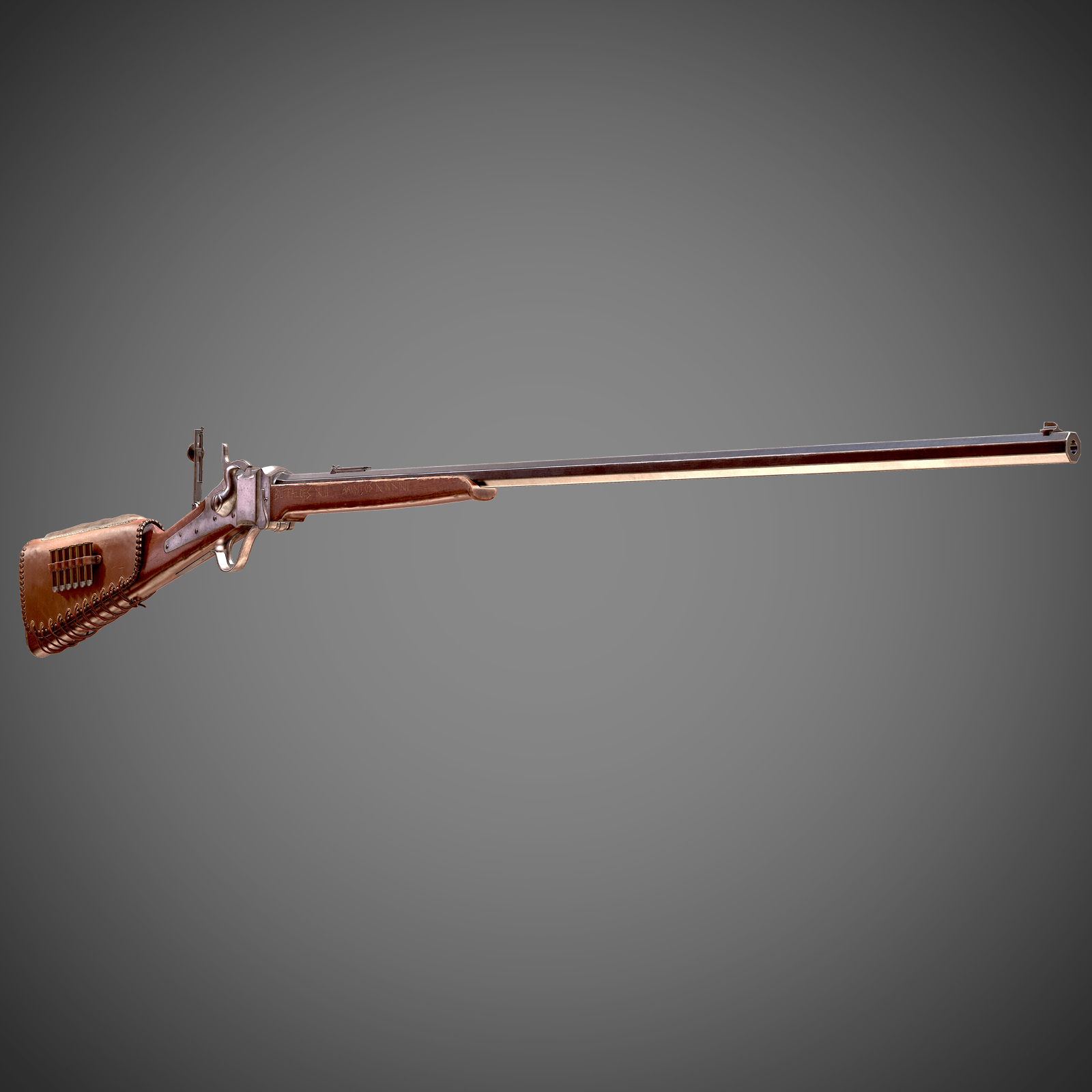 next-gen 1874 sharps rifle 3d model