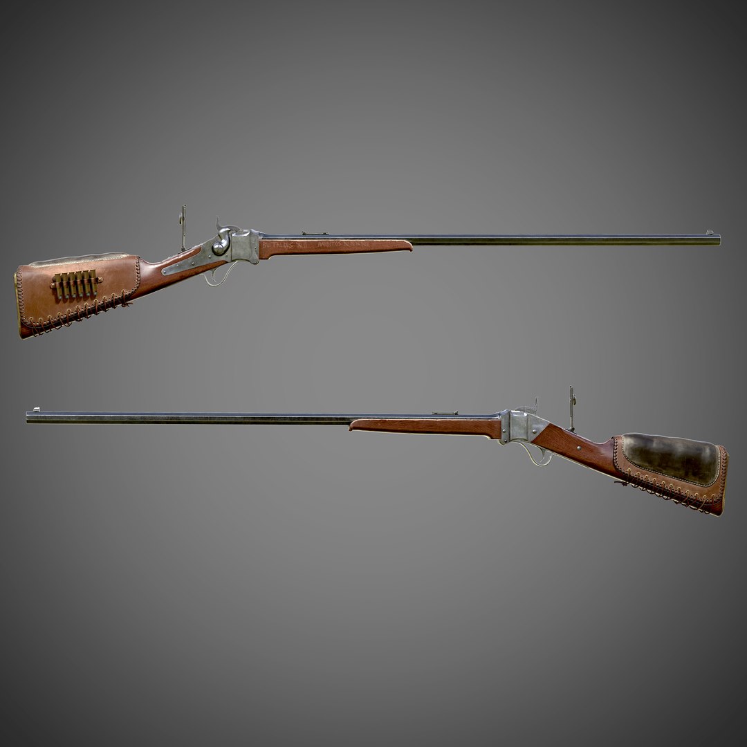 Next-gen 1874 Sharps Rifle 3d Model