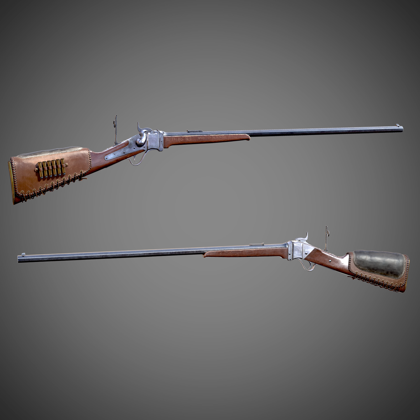 next-gen 1874 sharps rifle 3d model