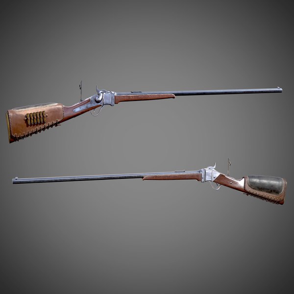 next-gen 1874 sharps rifle 3d model