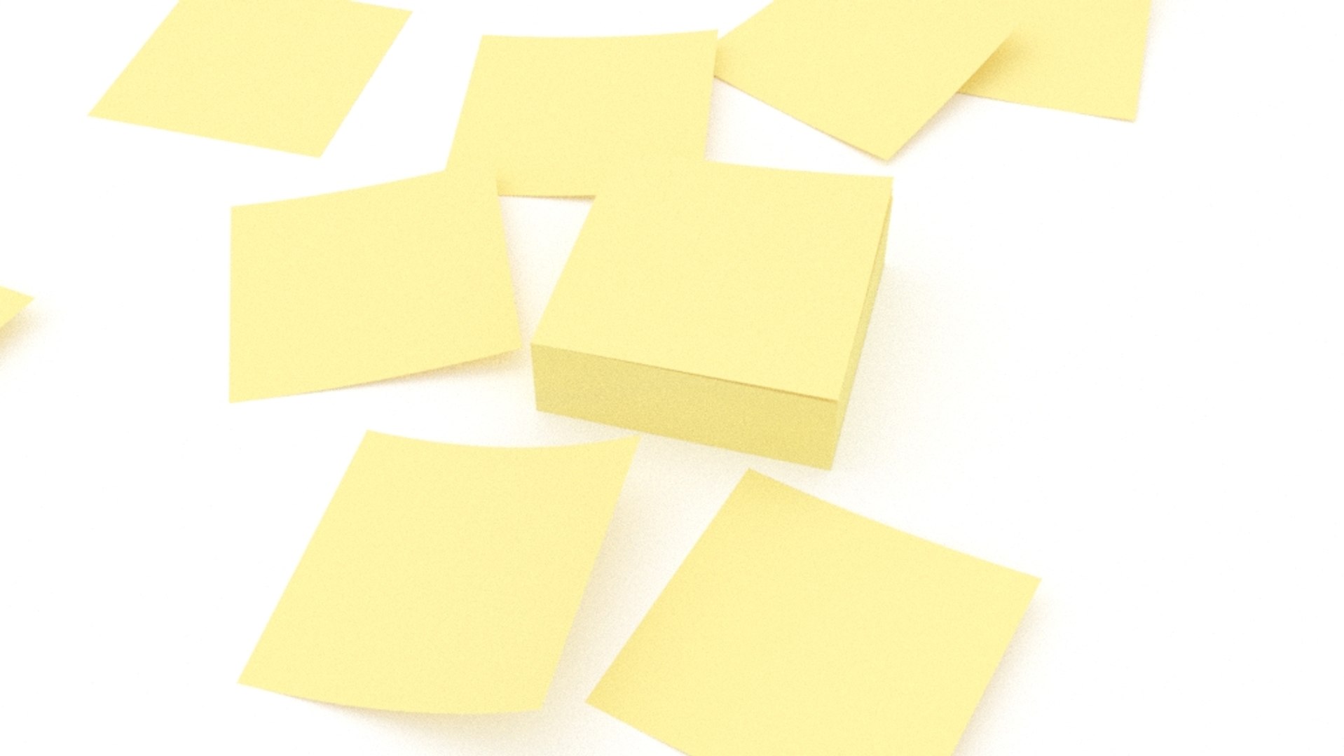 3D Post-it Notes Model - TurboSquid 1657475