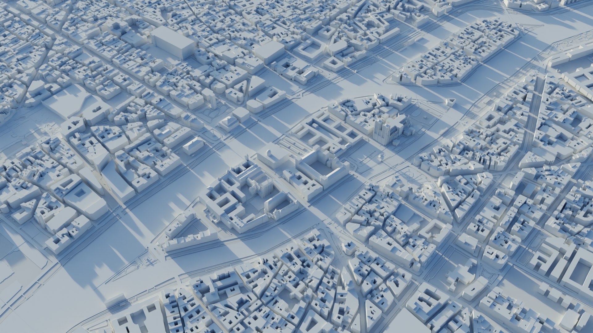 Paris City Map 3D Model - TurboSquid 1840493
