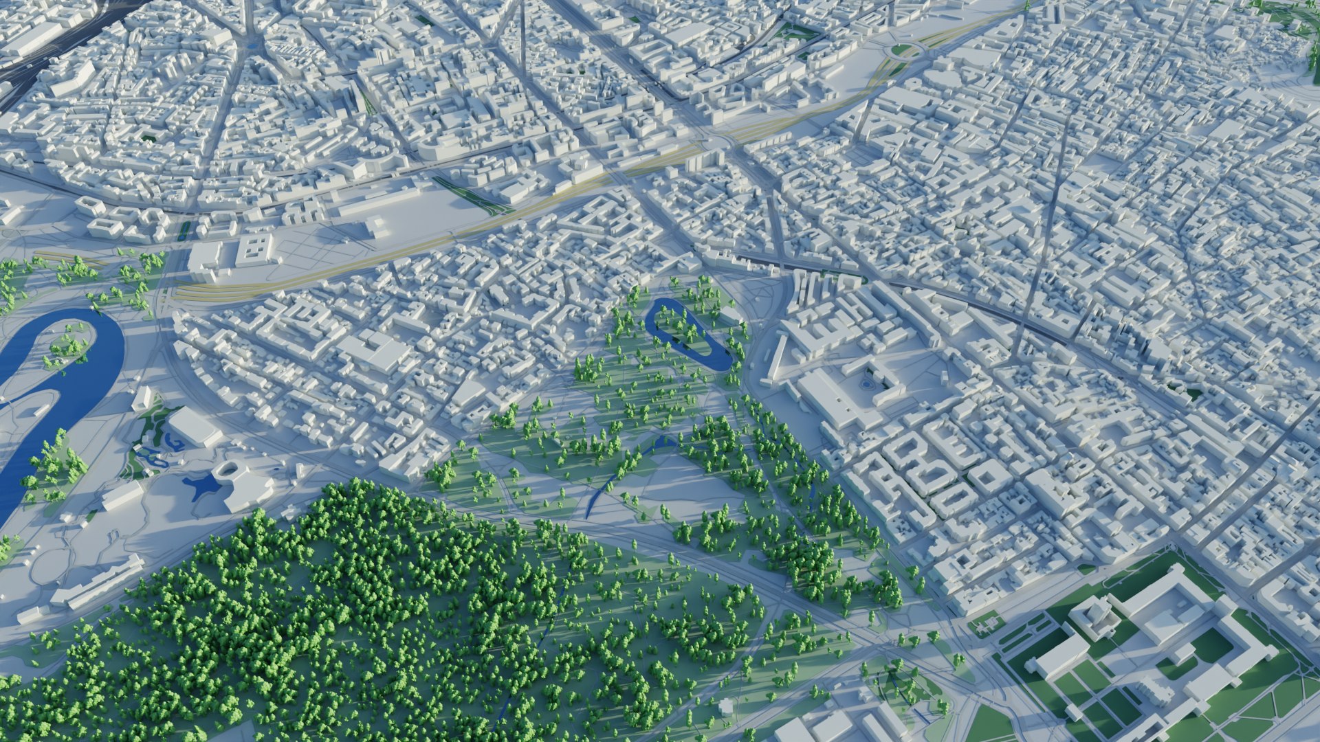 Paris City Map 3D Model - TurboSquid 1840493