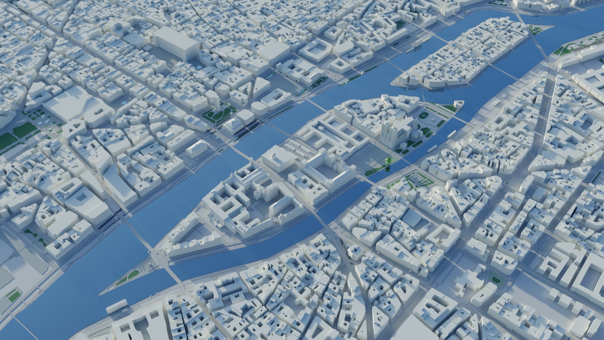 Paris City Map 3D Model - TurboSquid 1840493