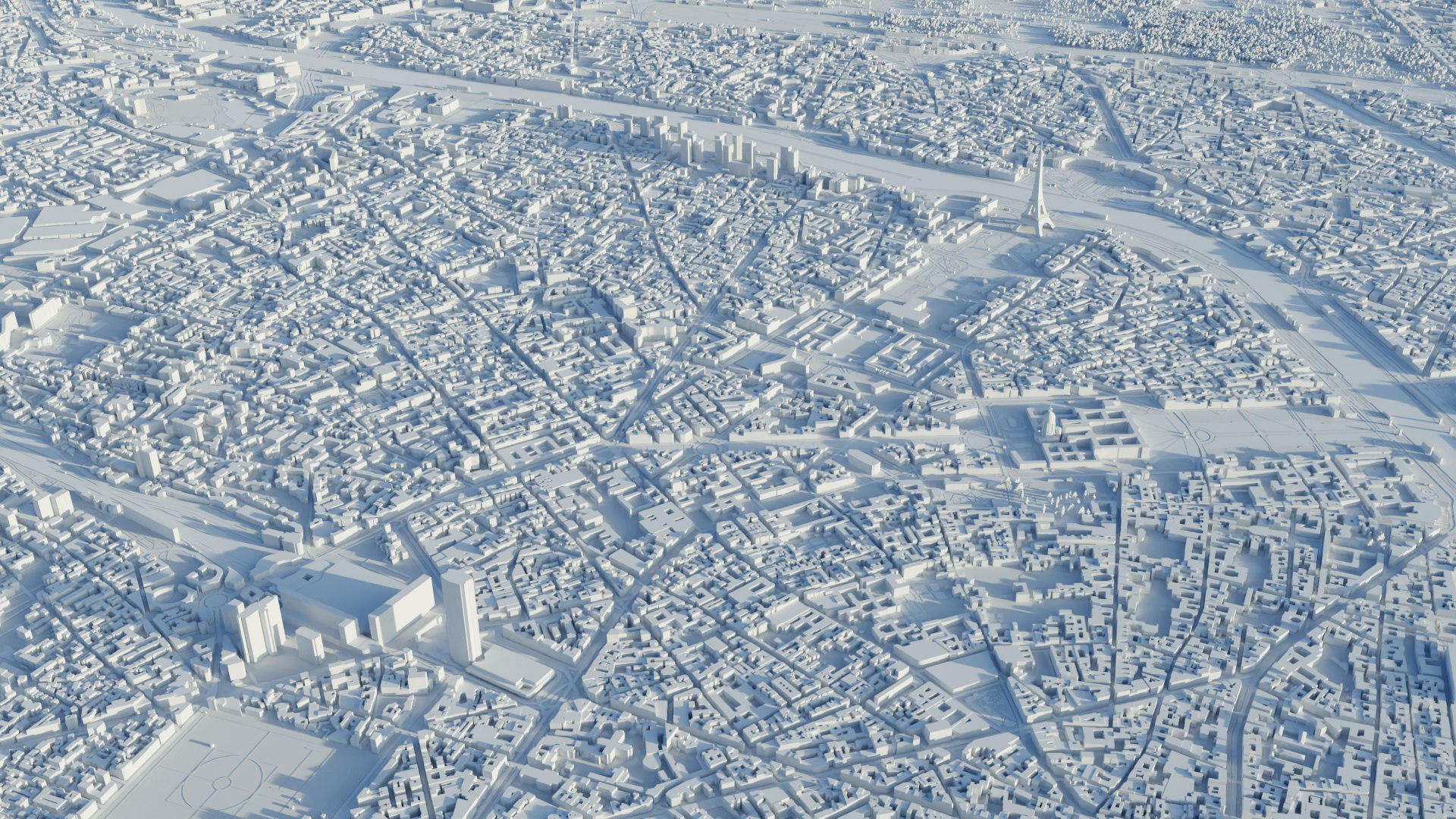 Paris City Map 3D Model - TurboSquid 1840493