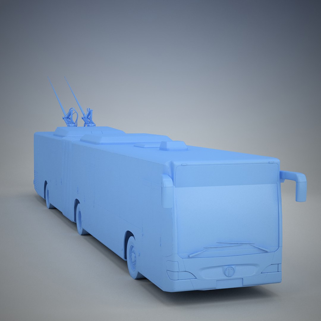 3ds Max Articulated Trolleybus