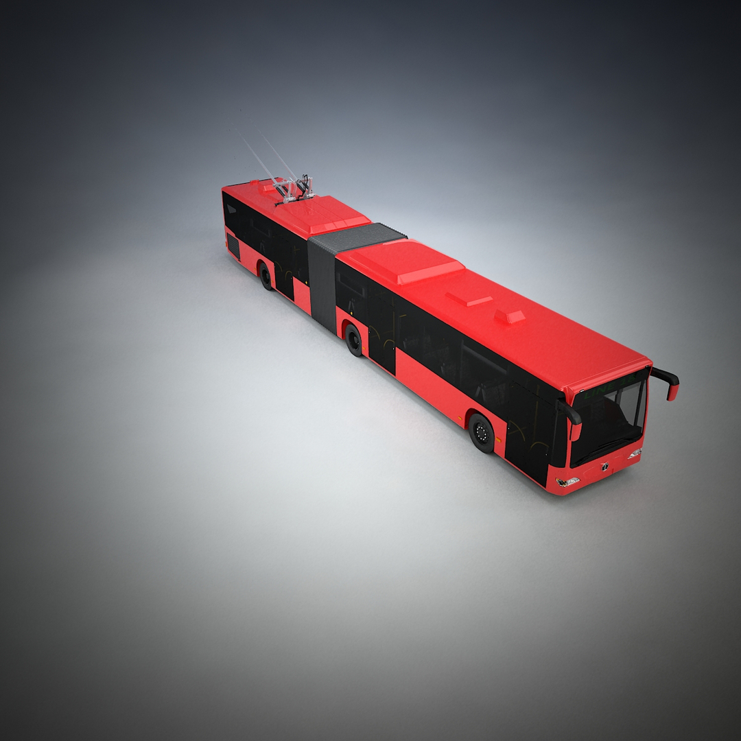3ds Max Articulated Trolleybus
