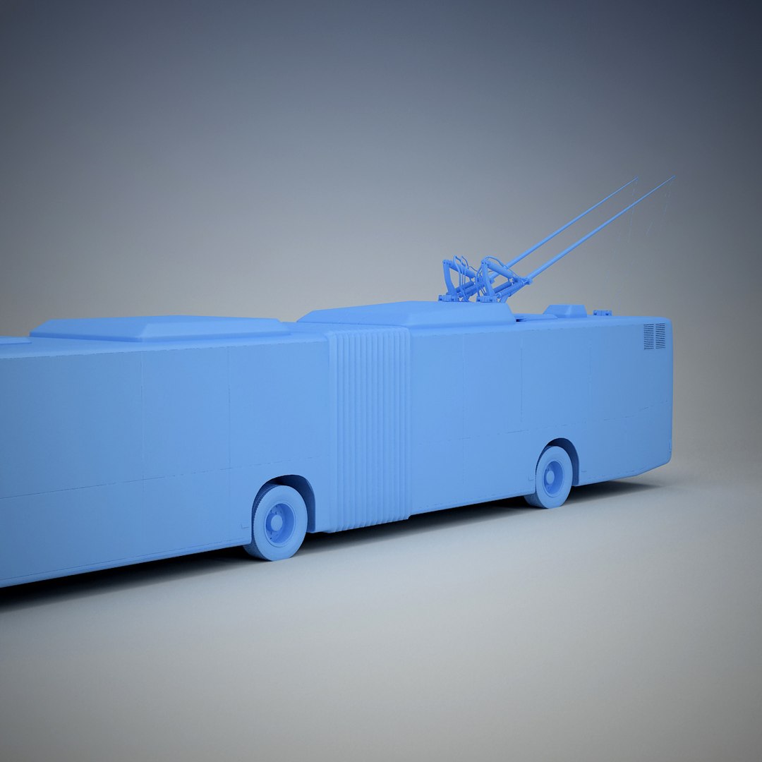 3ds Max Articulated Trolleybus