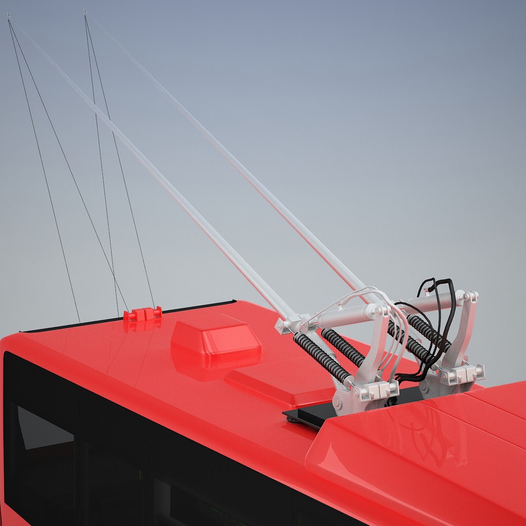3ds Max Articulated Trolleybus