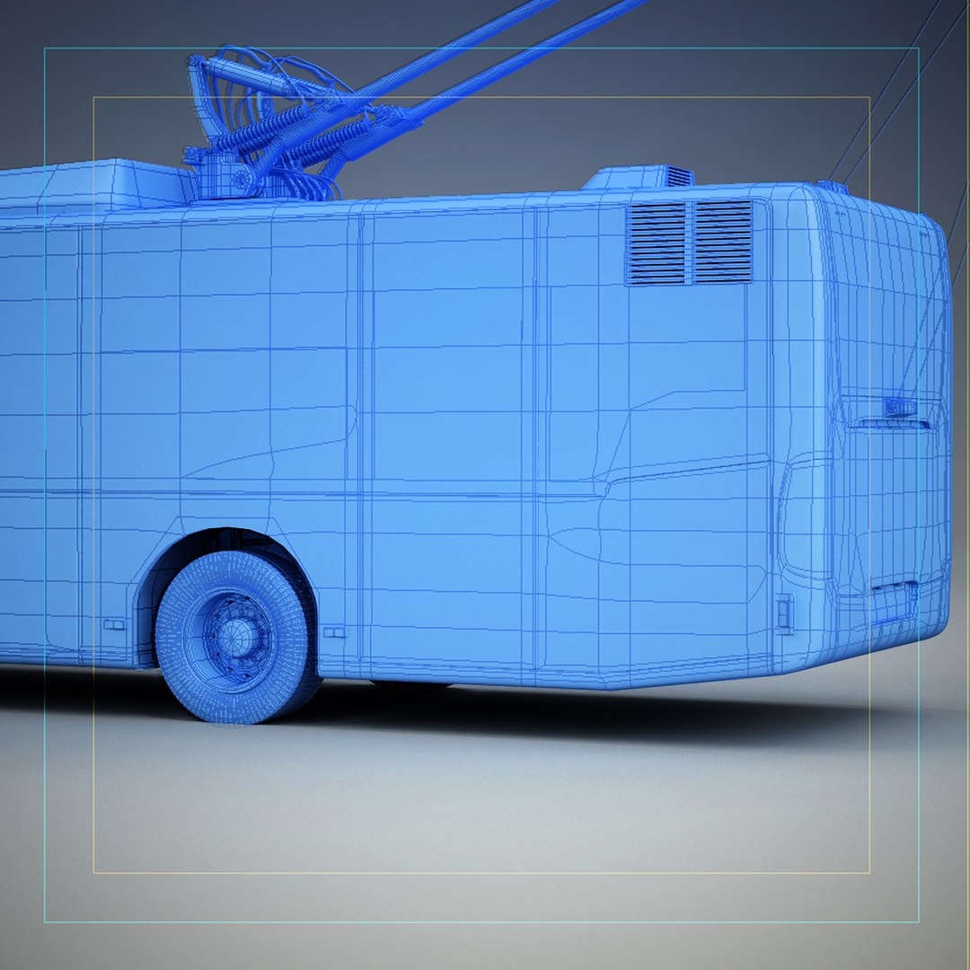 3ds Max Articulated Trolleybus