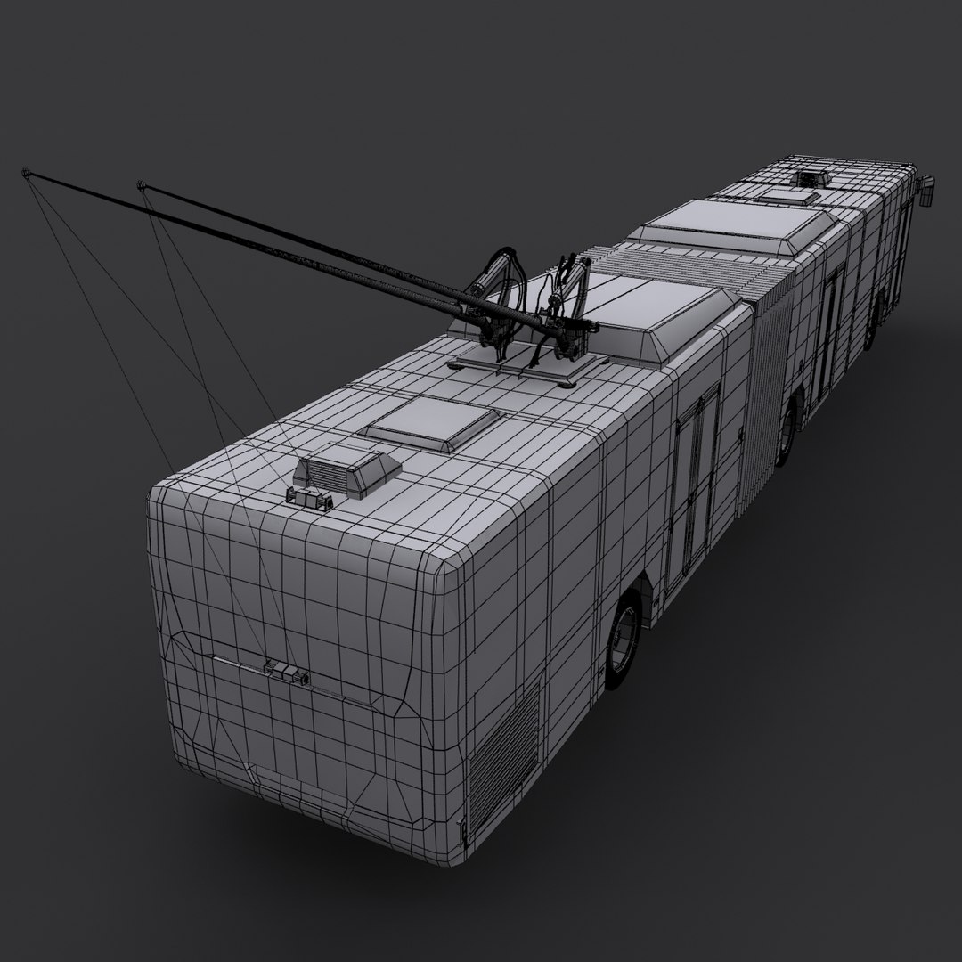 3ds Max Articulated Trolleybus