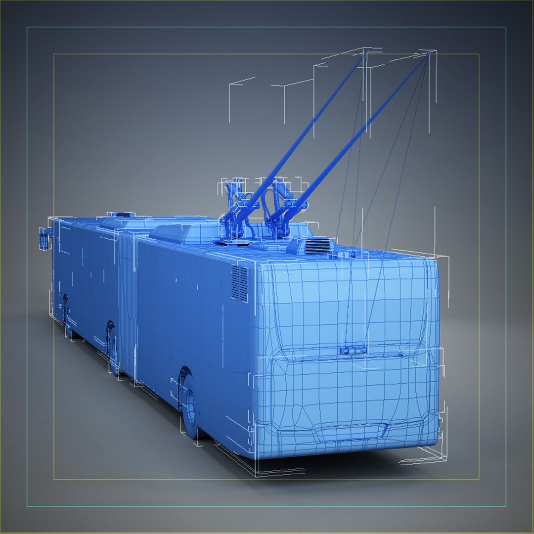 3ds Max Articulated Trolleybus