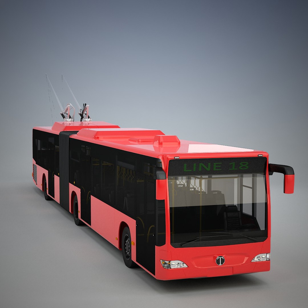 3ds Max Articulated Trolleybus