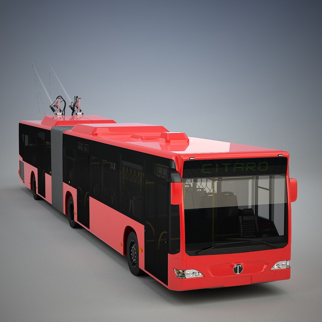 3ds Max Articulated Trolleybus
