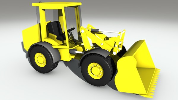 3d digger tractor model