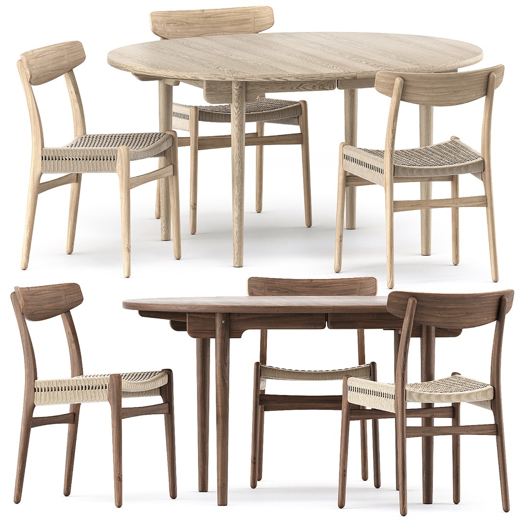CH337 DINING TABLE and CH23 CHAIR model - TurboSquid 1800590