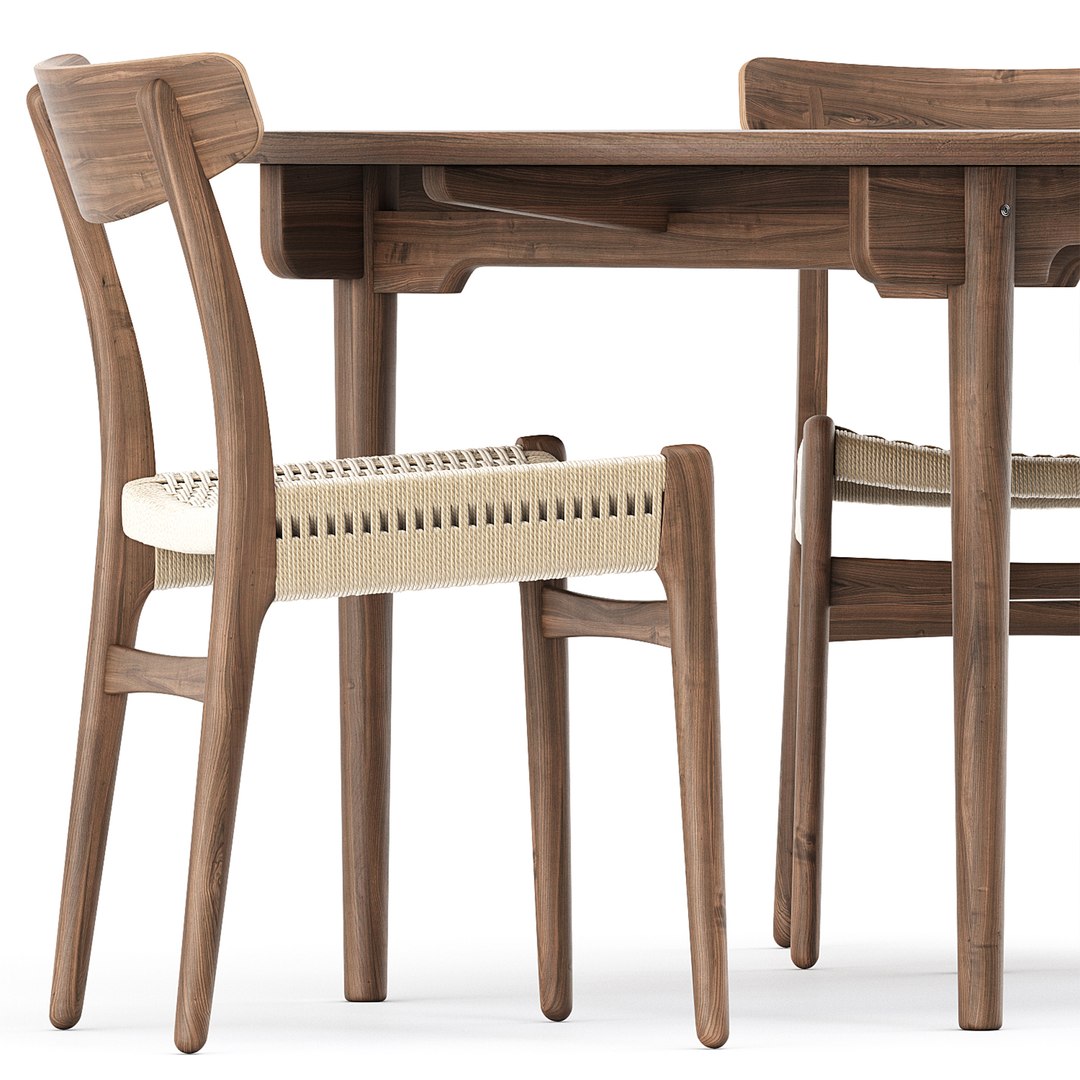 CH337 DINING TABLE and CH23 CHAIR model - TurboSquid 1800590