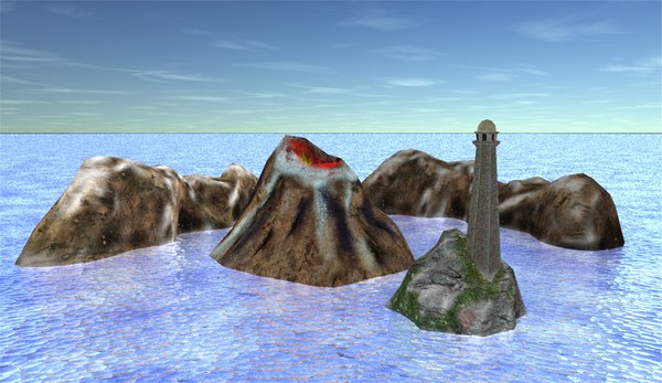 3d low-polygon scenery