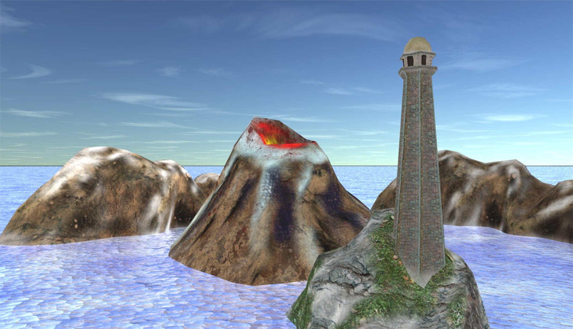 3d Low-polygon Scenery