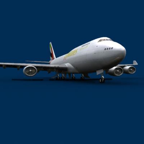 747-400 emirates cargo 3d model