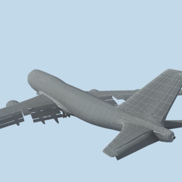 747-400 emirates cargo 3d model