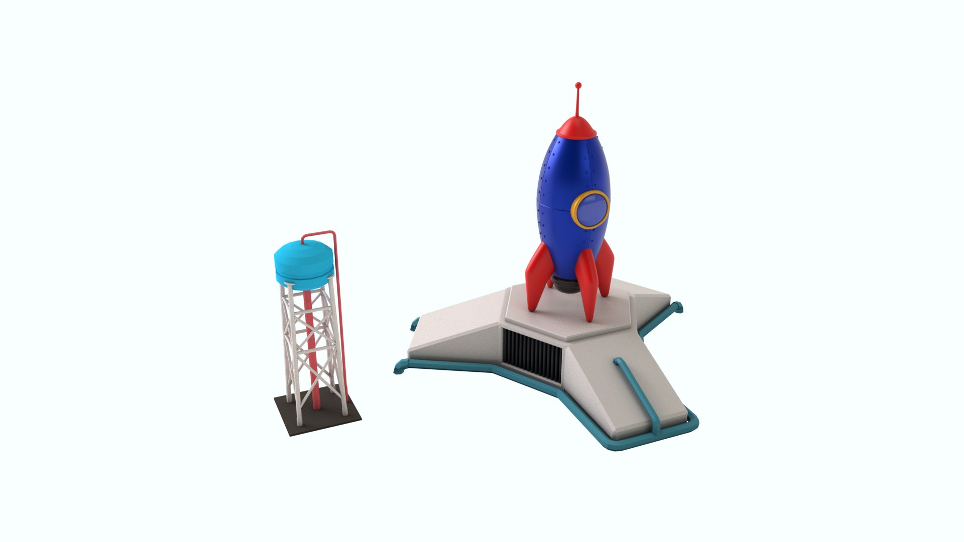 Cartoon Rocket 3D model - TurboSquid 2007536