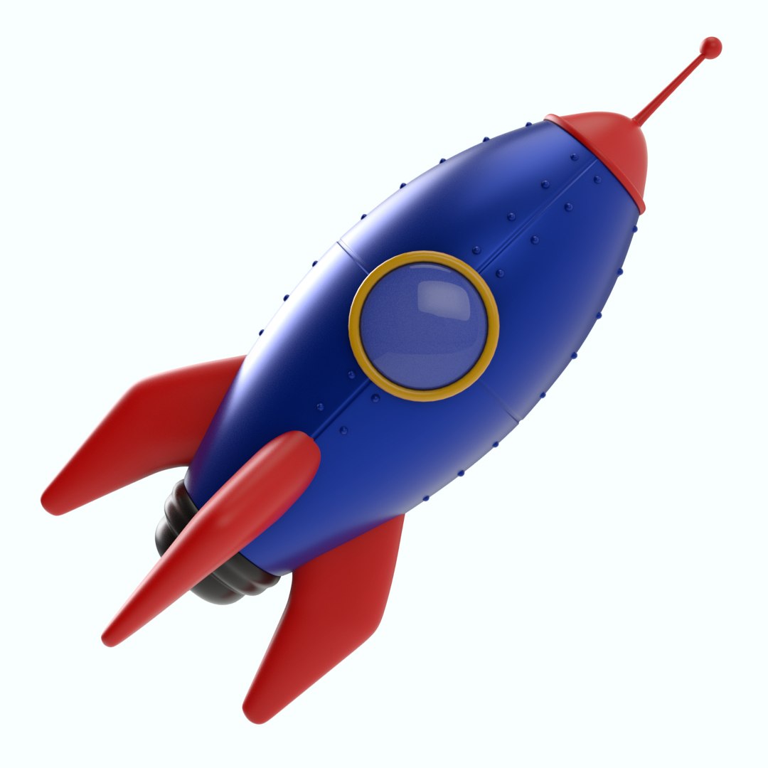 Cartoon Rocket 3D model - TurboSquid 2007536