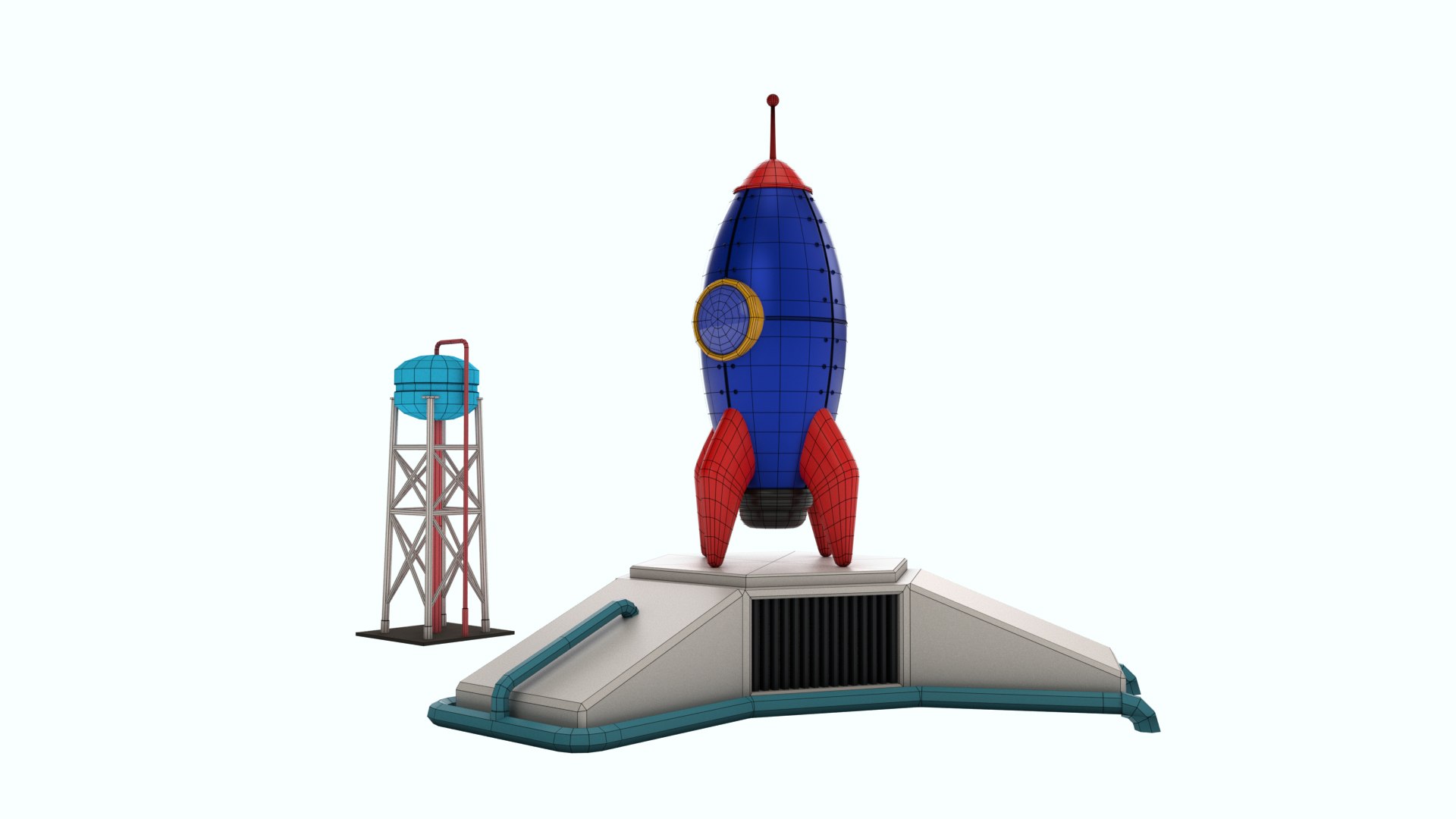 Cartoon Rocket 3D model - TurboSquid 2007536