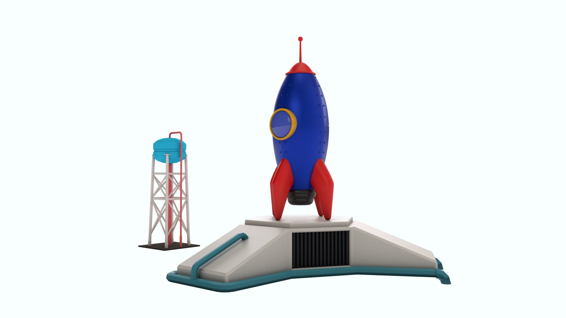 Cartoon Rocket 3D model - TurboSquid 2007536