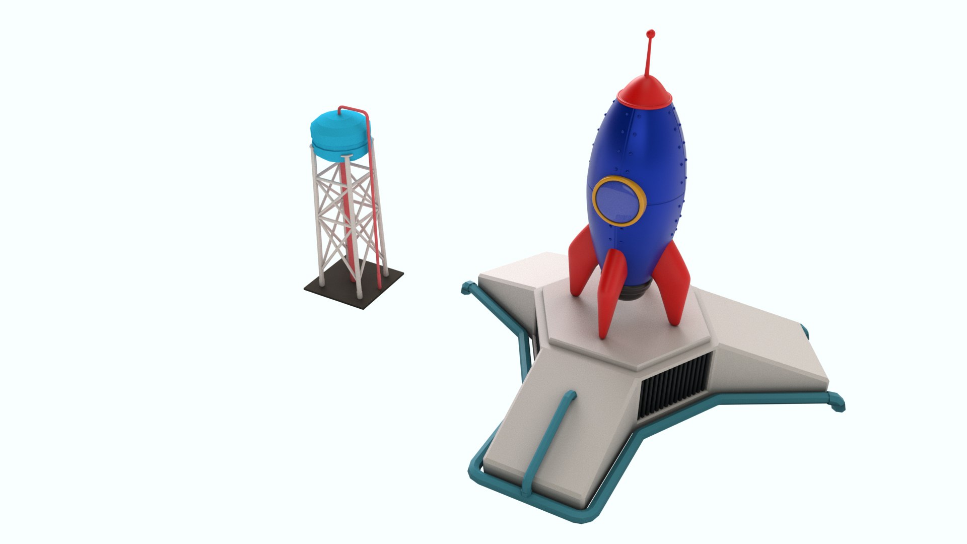 Cartoon Rocket 3D model - TurboSquid 2007536