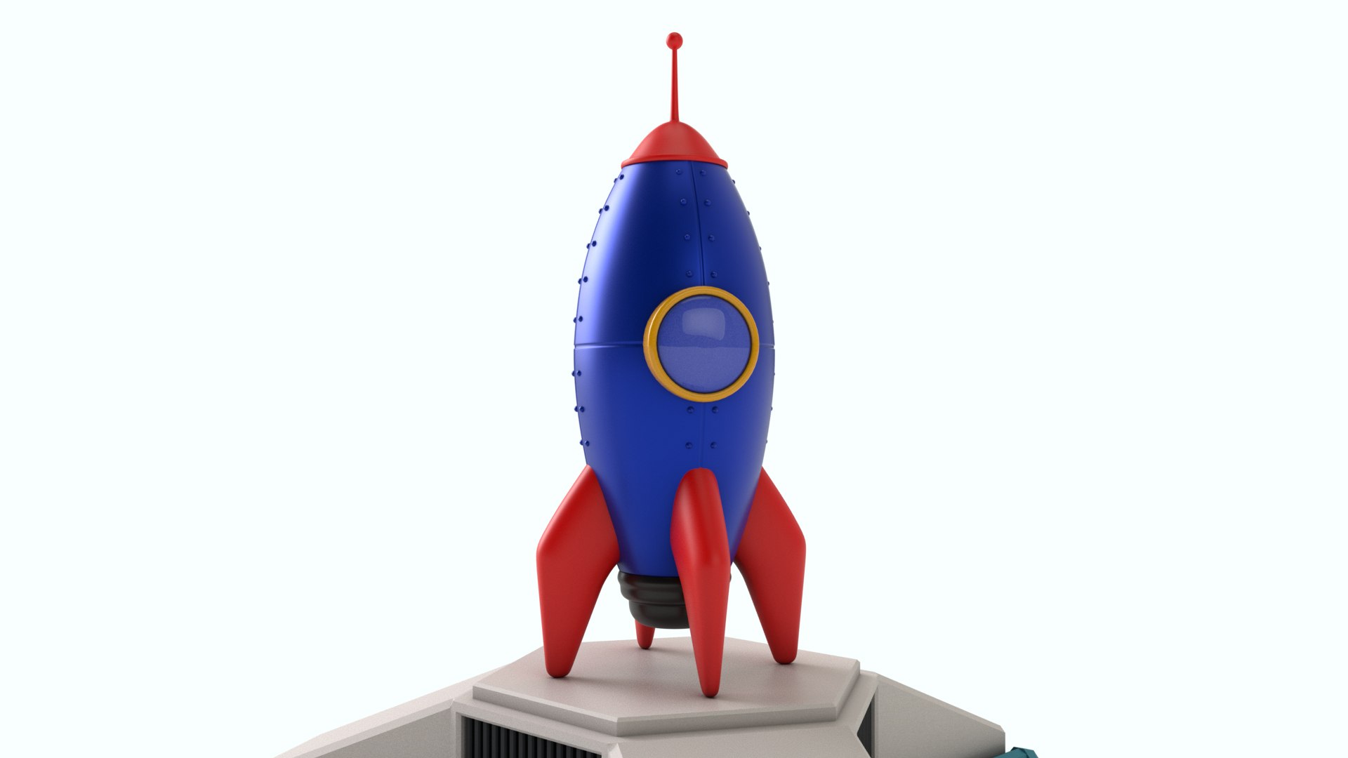 Cartoon Rocket 3D model - TurboSquid 2007536