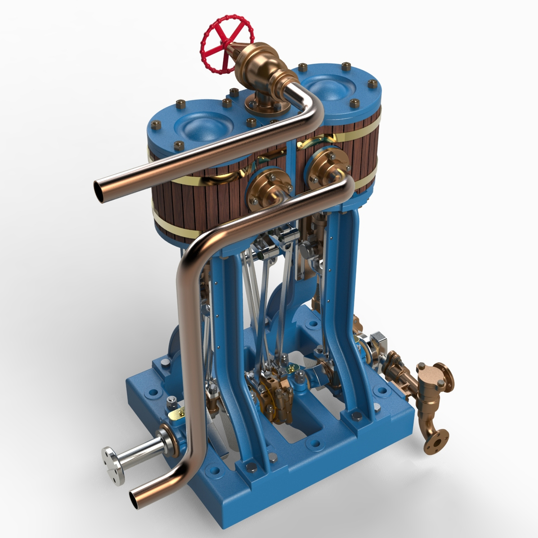x launch engine steam 3d model