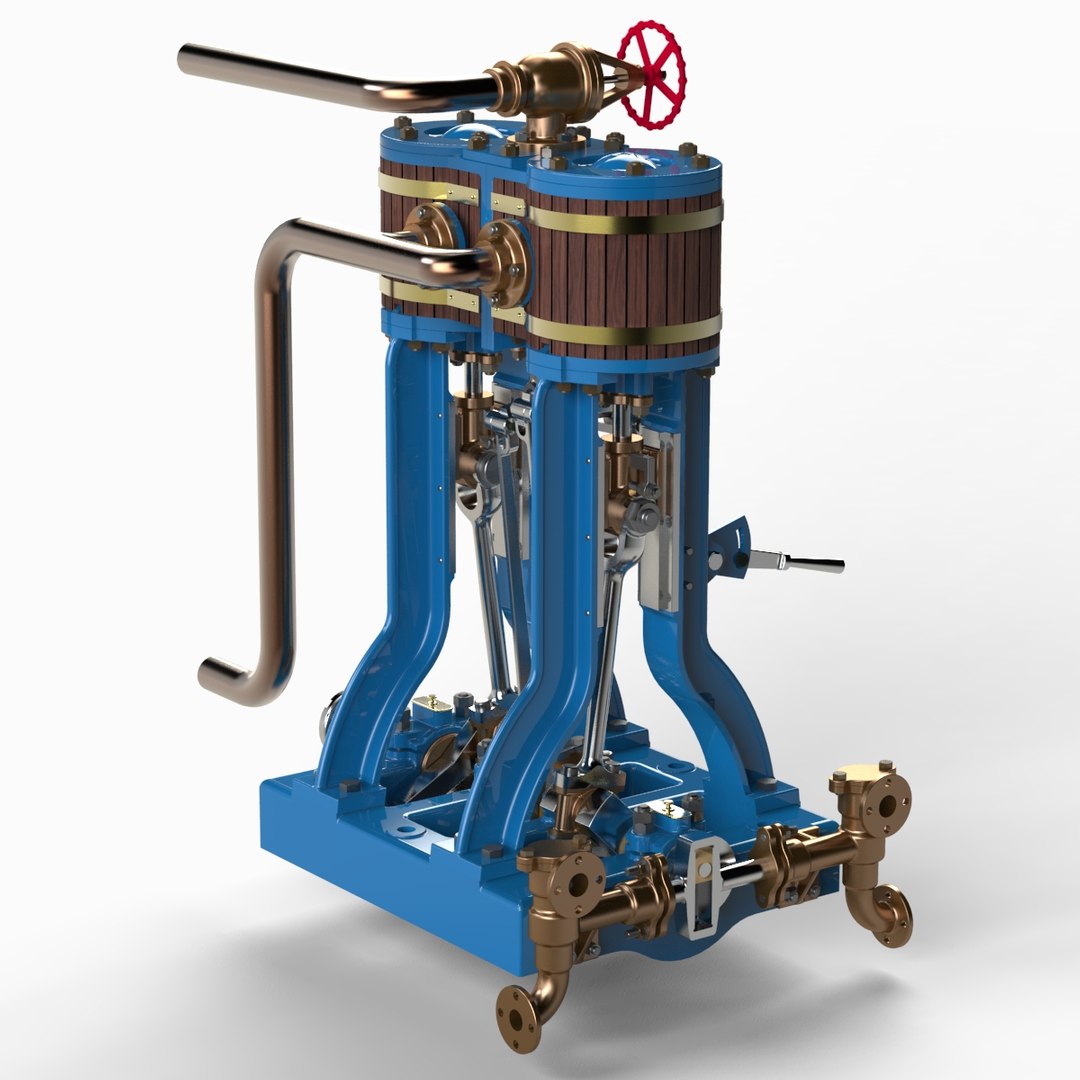 x launch engine steam 3d model