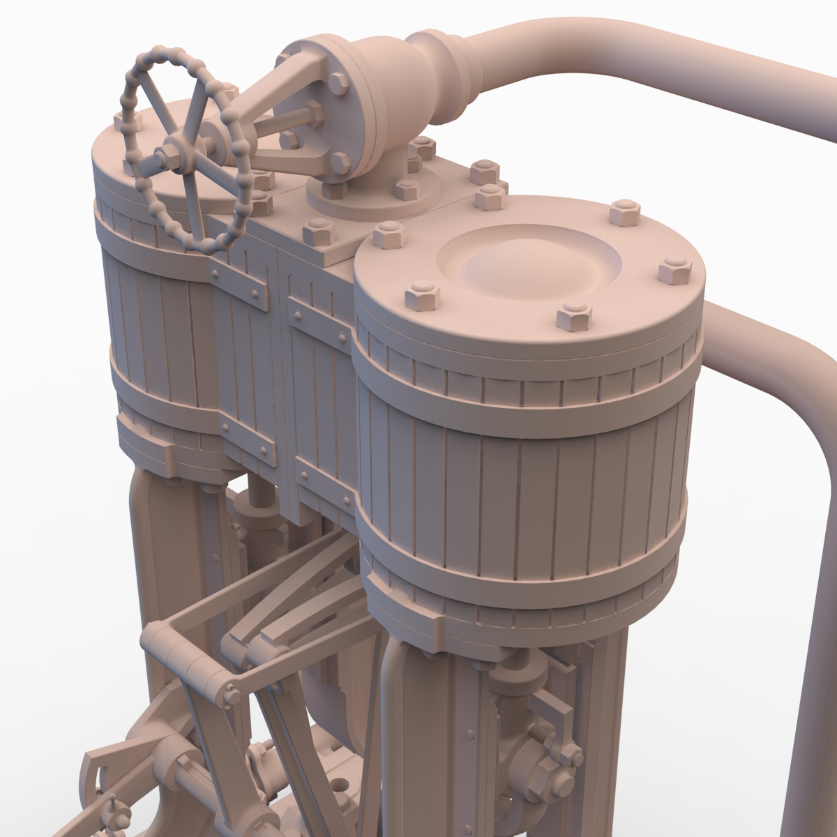 x launch engine steam 3d model