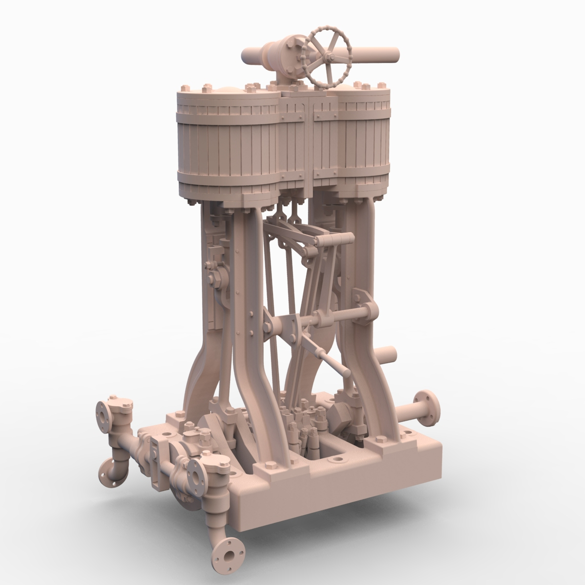 x launch engine steam 3d model