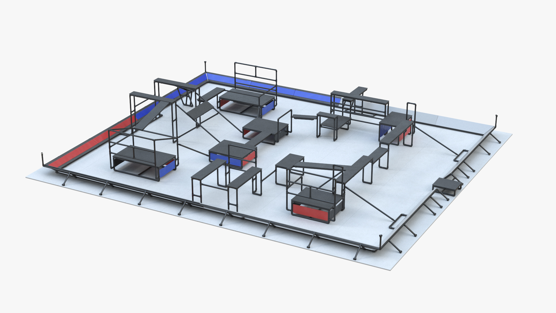 3D Professional Parkour Obstacle Course - TurboSquid 2371756