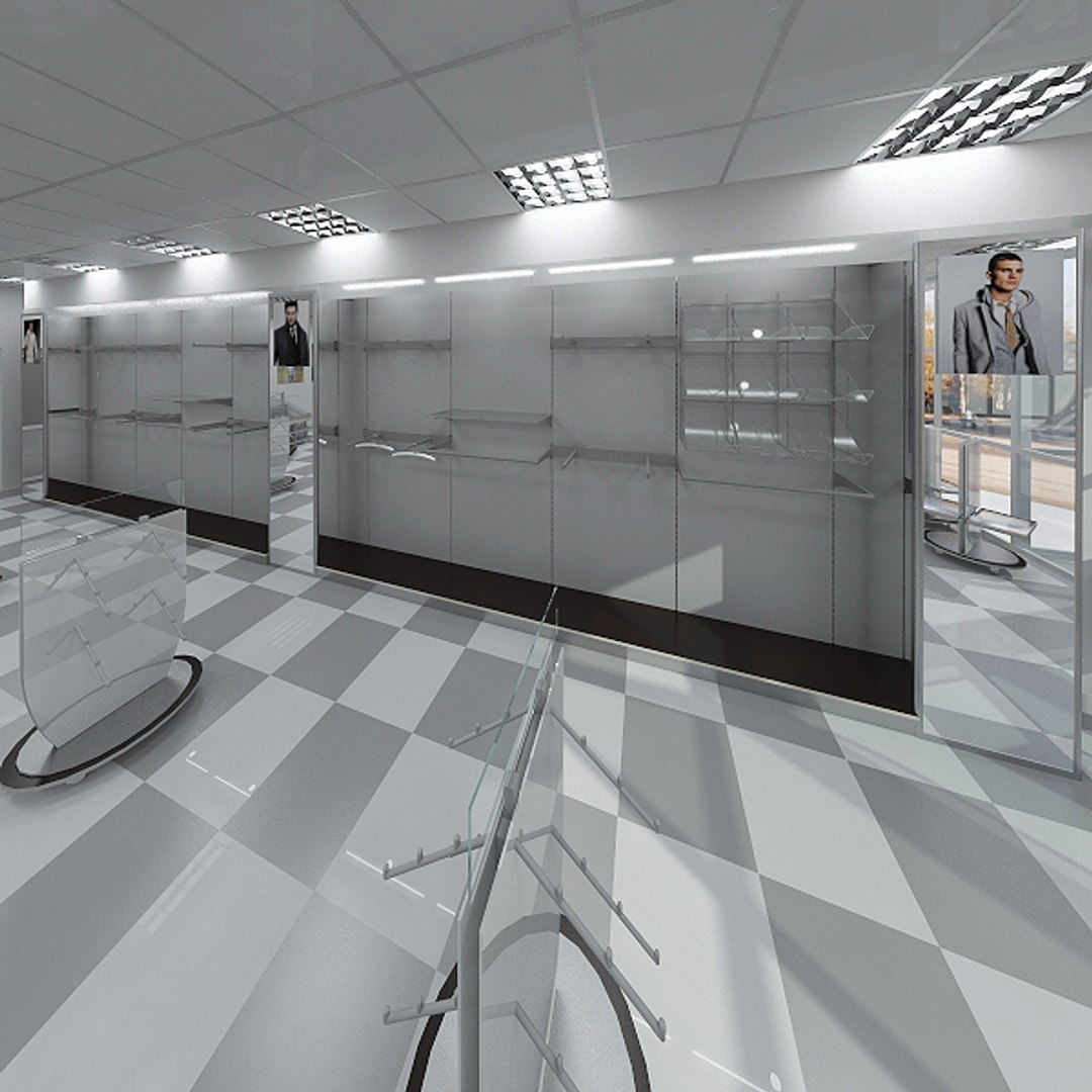 3d Model Clothes Shop Interior