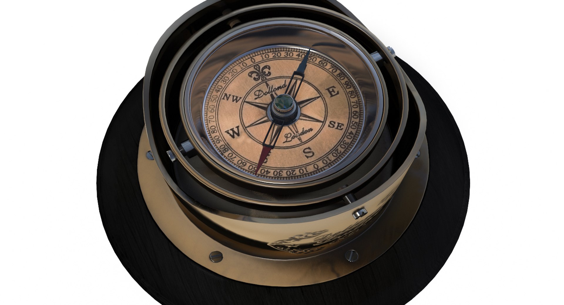 3d model luxury mariner compass