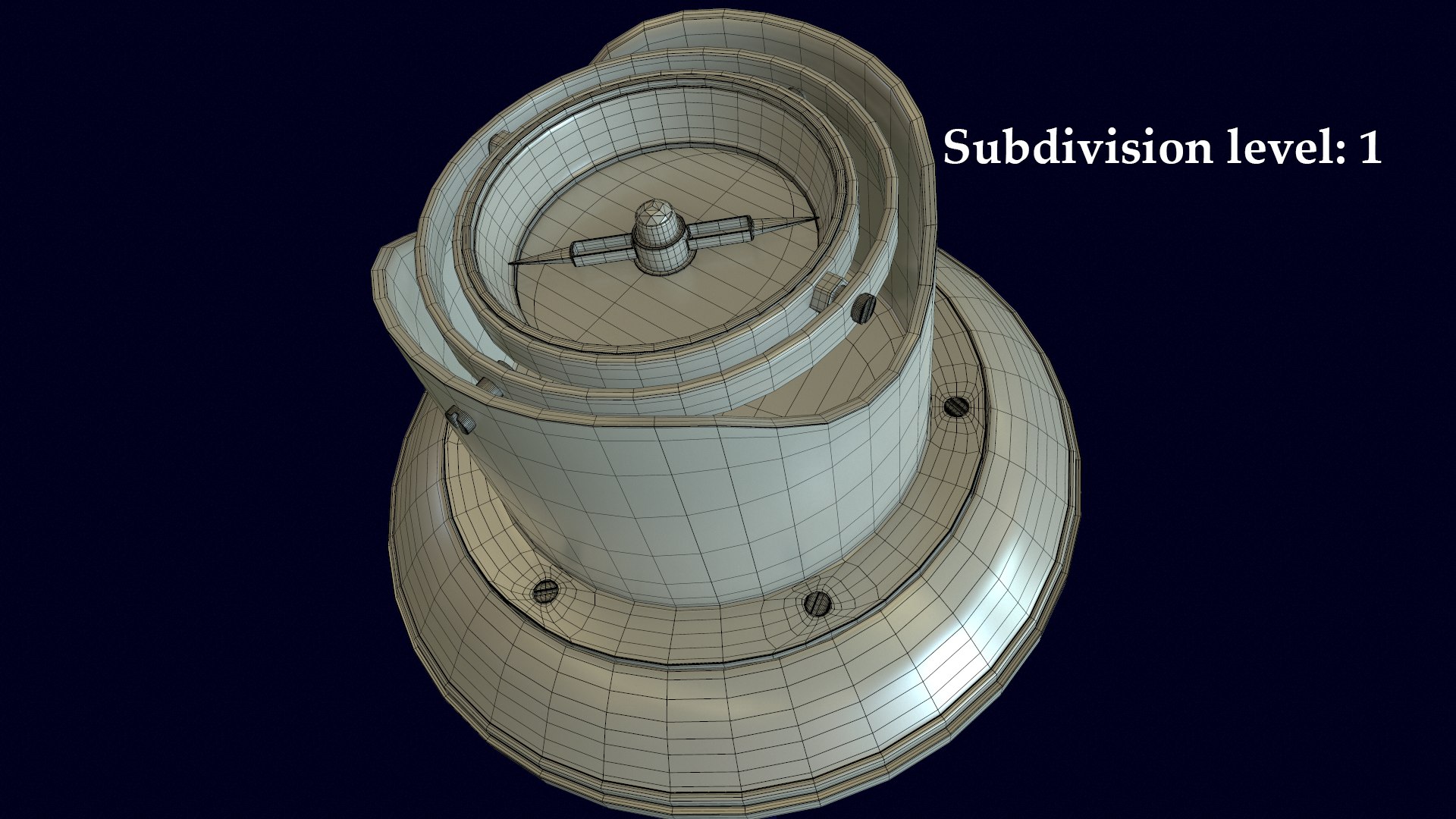 3d model luxury mariner compass