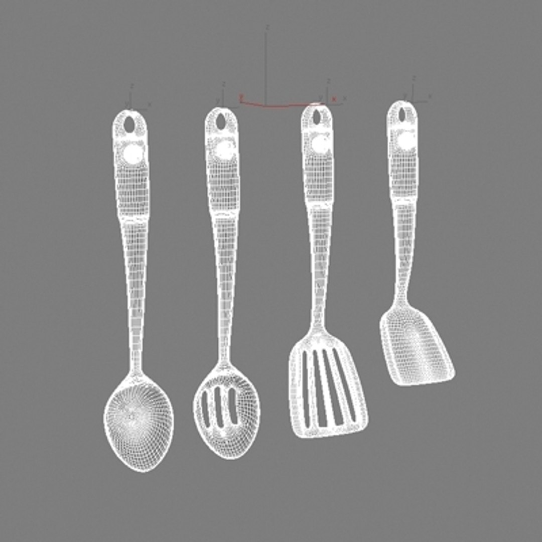 3d kitchen utensils model