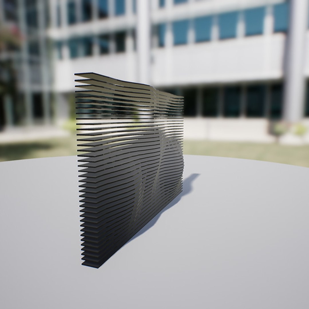 3D waving wall panel b - TurboSquid 1252589