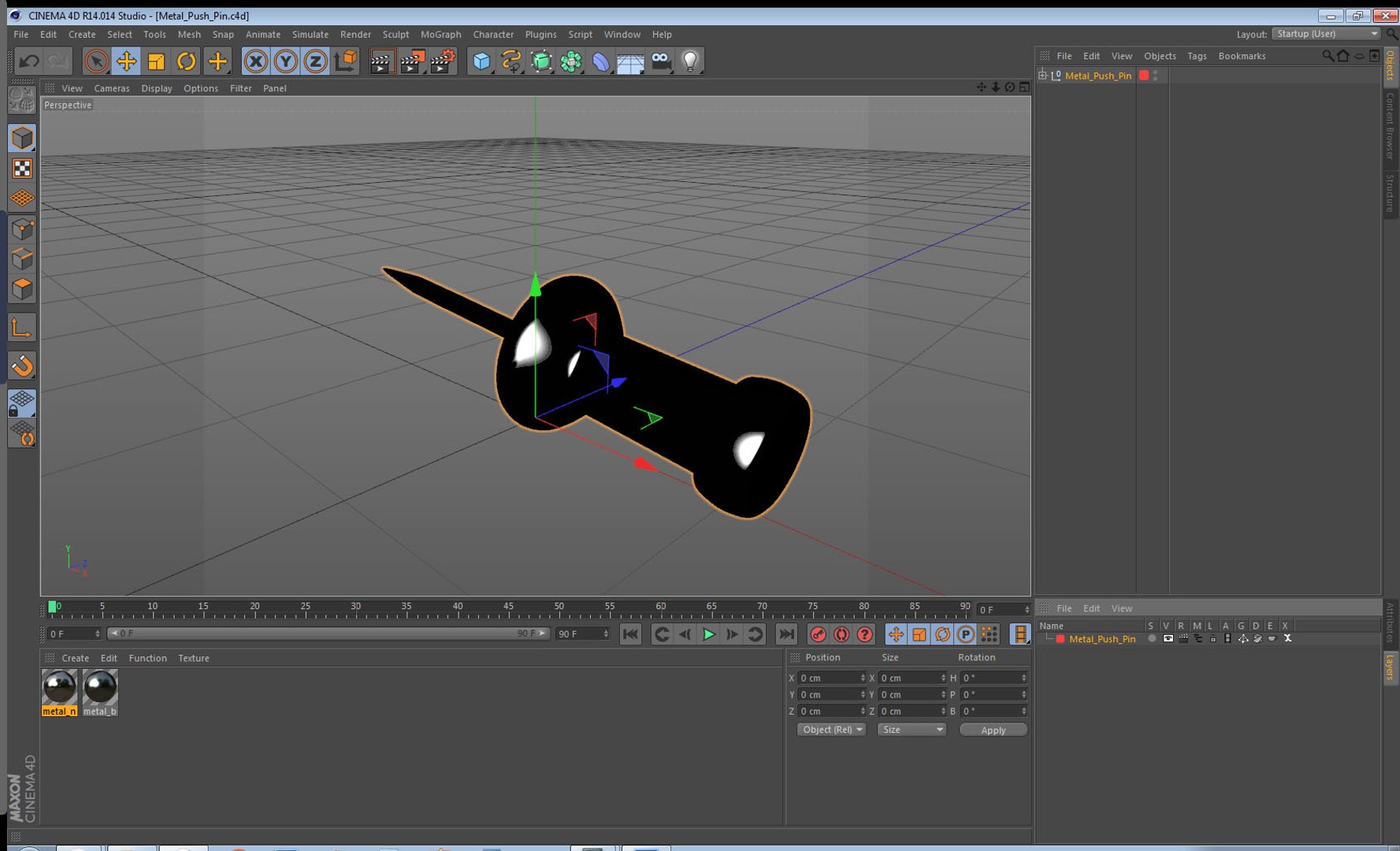 3D Metal Push Pin - TurboSquid 1425075
