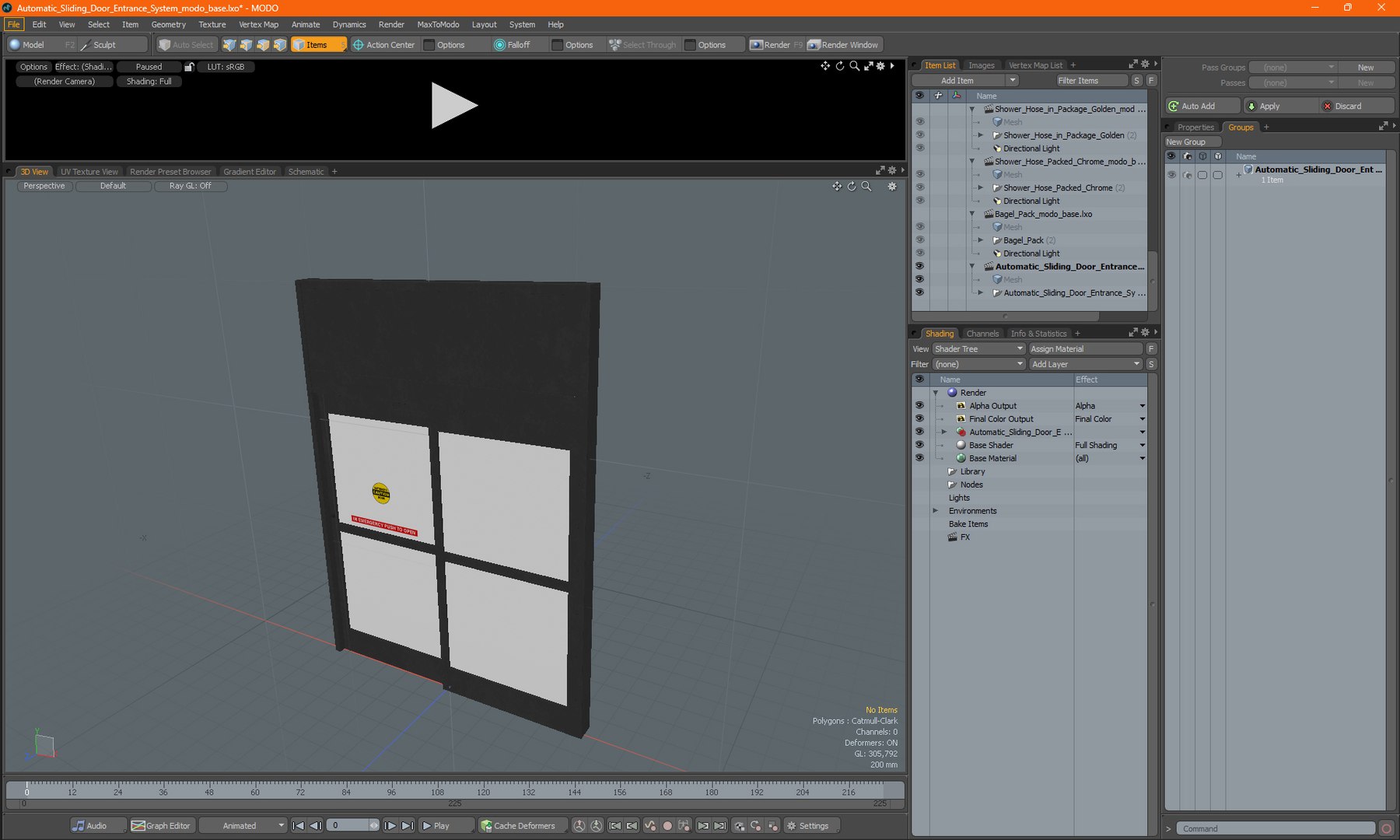 3D Automatic Sliding Door Entrance System model - TurboSquid 2041010