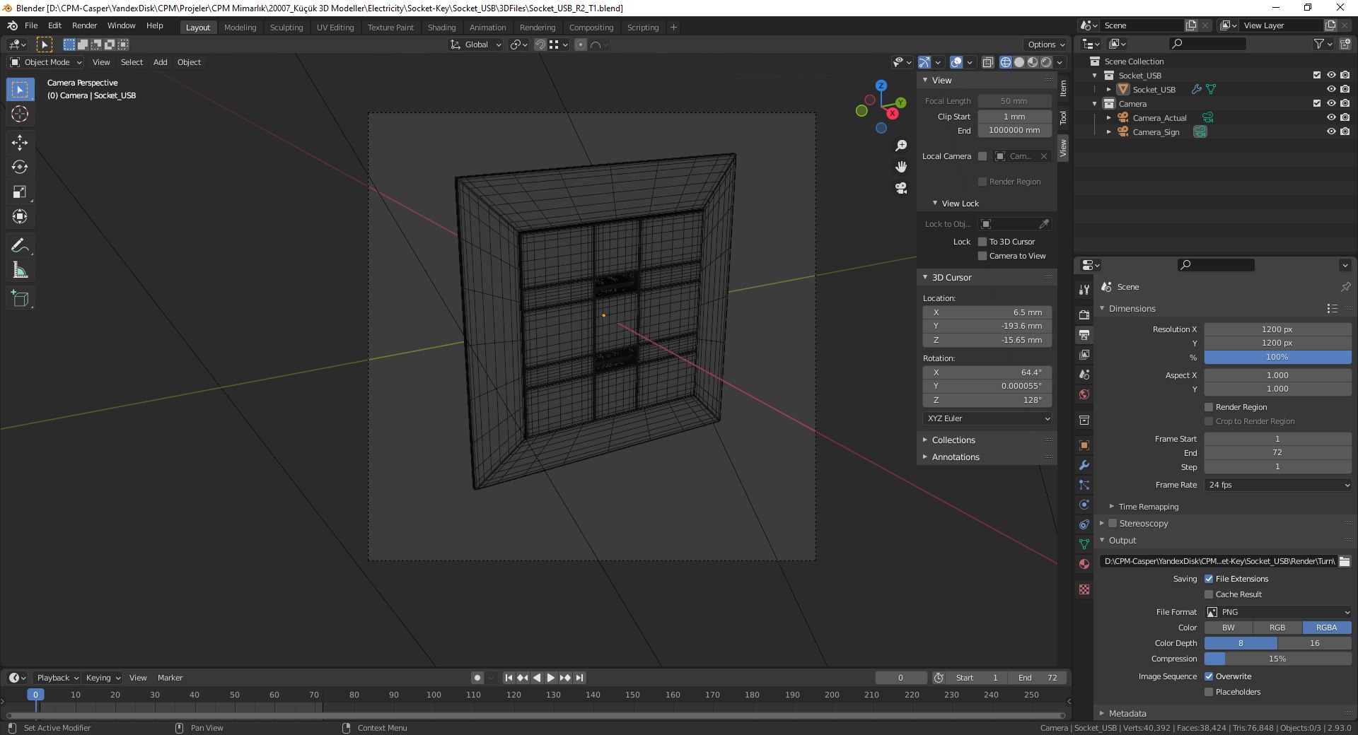 USB Socket 3D Model - TurboSquid 1786537