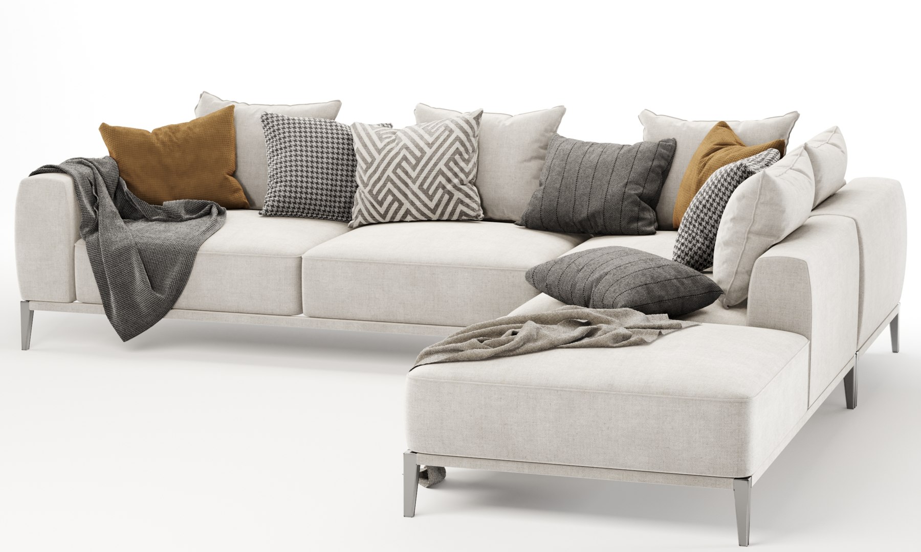 Romeo Sectional Sofa By Flexform 3D Model - TurboSquid 2241578