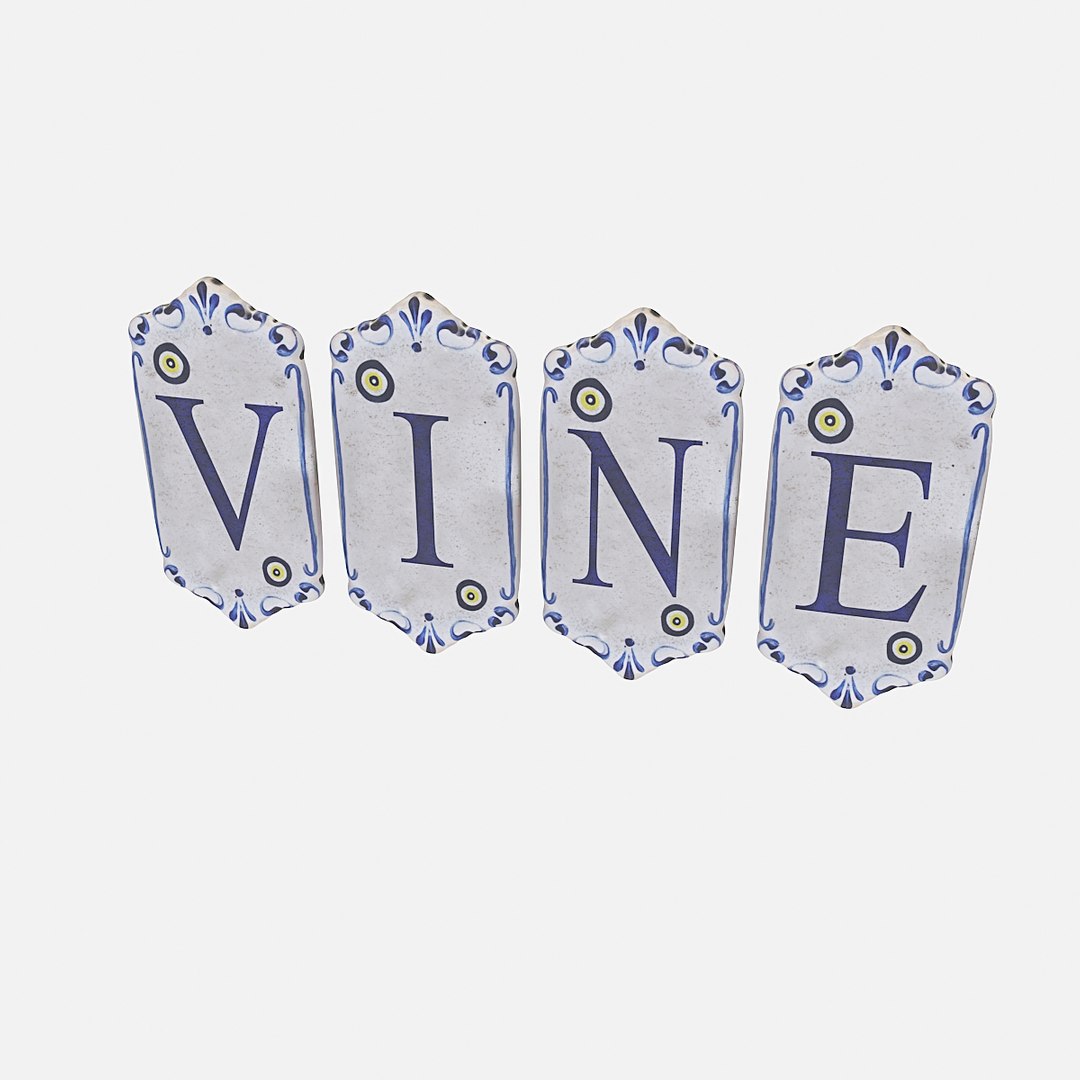 Old stone vine sign 3D model - TurboSquid 1648607