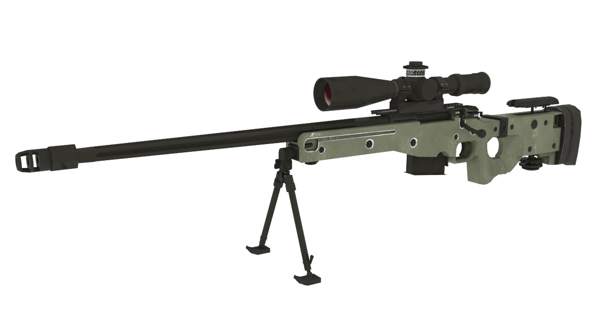 3D Accuracy International Awm Sniper Rifle - TurboSquid 1151188