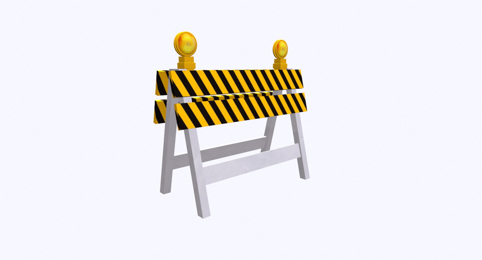3D Model Mapped Roadblock - TurboSquid 1177066