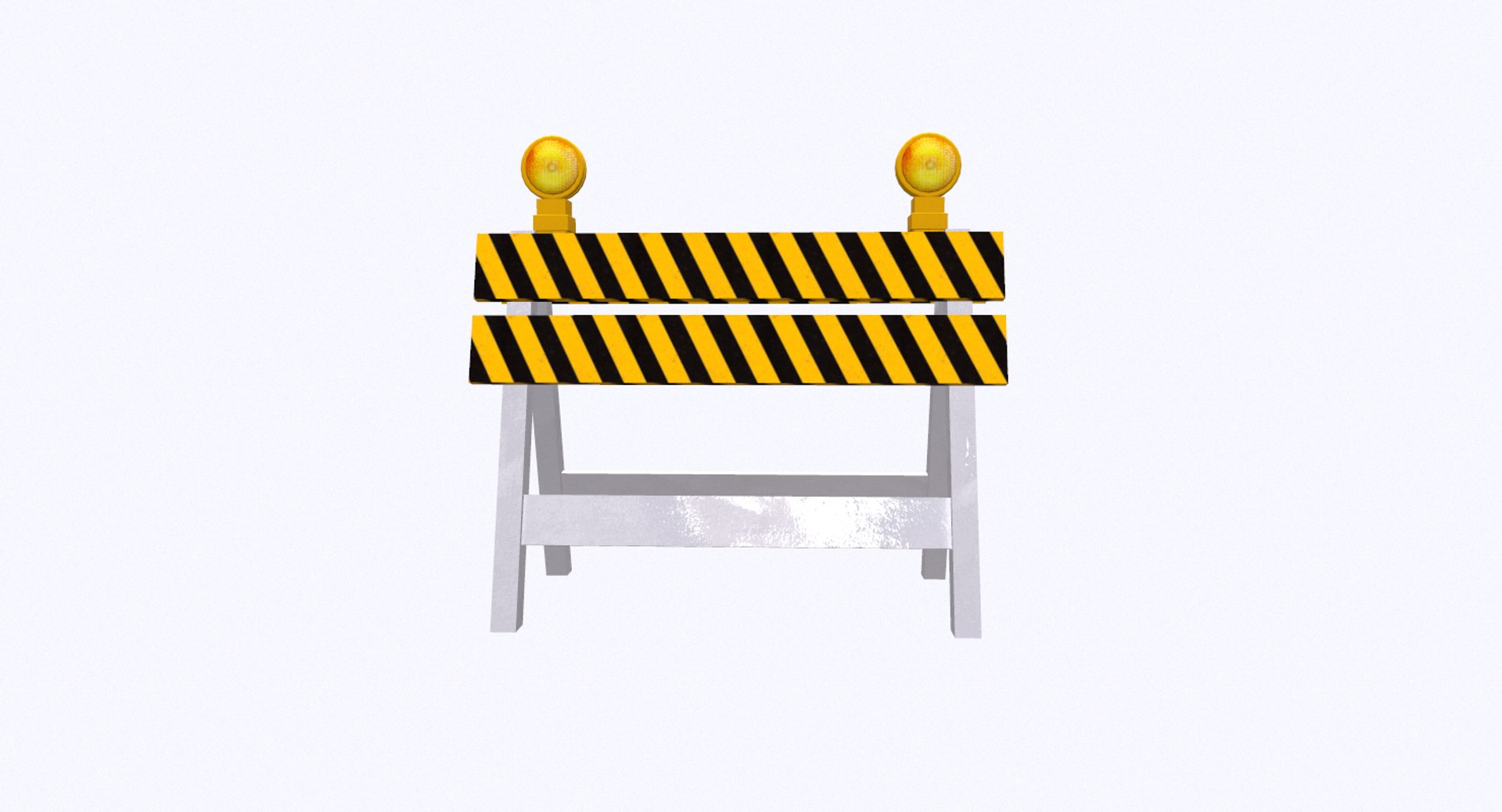 3D Model Mapped Roadblock - TurboSquid 1177066